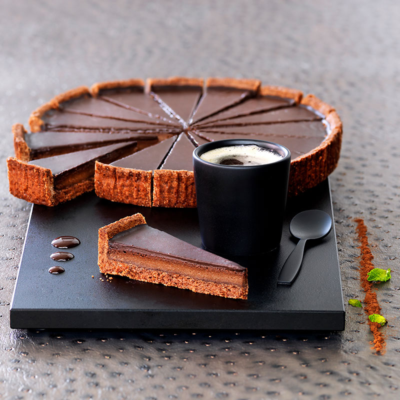 Mini Chocolate Tart Serving for a Café Gourmand - Boncolac