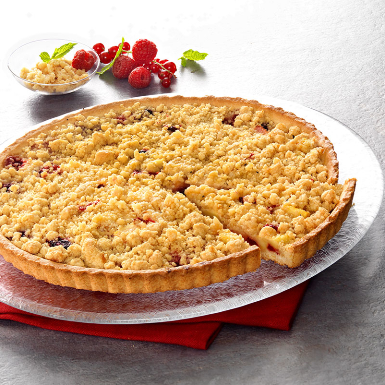 Tarte façon Crumble aux Pommes et Fruits Rouges